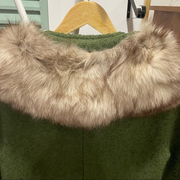 Vintage | Jackets & Coats | Fishmans Fort Wayne Hunter Green Fur Collar ...